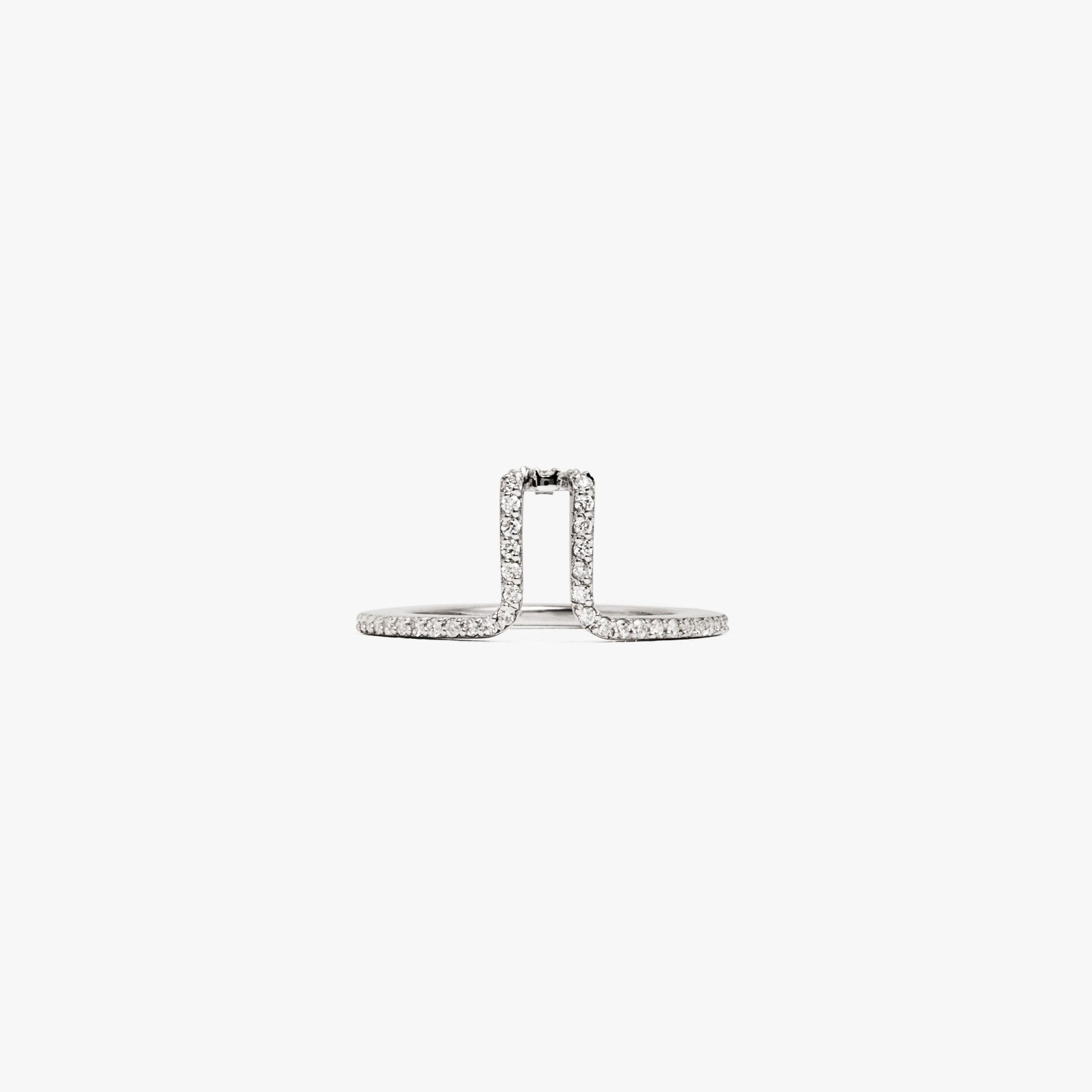 Smart Ring Cover in Silver & Diamonds | Cover Ring Pavé | Lil Milan ...